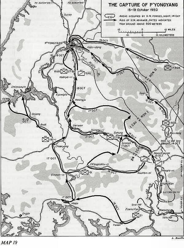 CHAPTER XXXI, The Capture of Pyongyang, South to the Naktong, North to ...