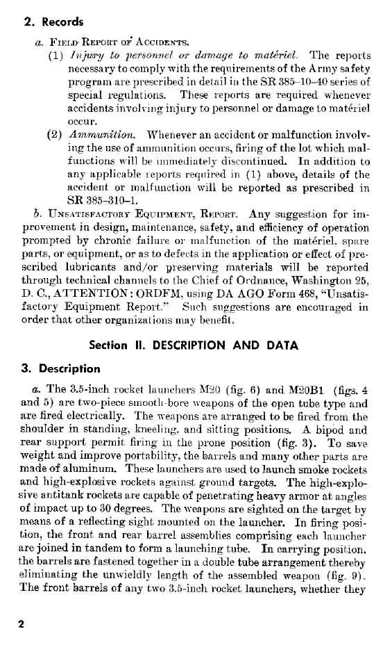 TM 9-297: 3.5-In Rocket Launcher, M20 and M20B1 8/50; Introduction