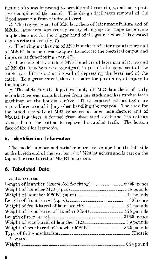 TM 9-297: 3.5-In Rocket Launcher, M20 and M20B1 8/50; Introduction