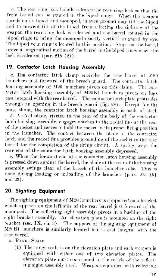 TM 9-297: 3.5-In Rocket Launcher, M20 and M20B1 8/50; Operation