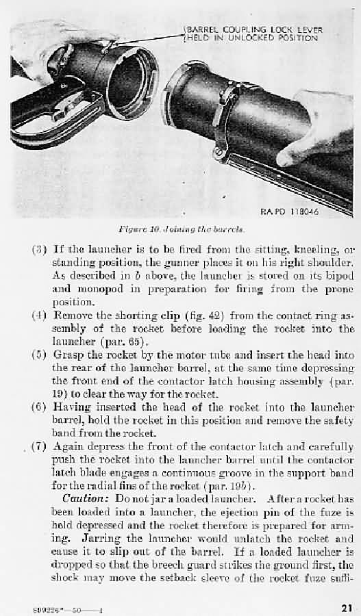 TM 9-297: 3.5-In Rocket Launcher, M20 and M20B1 8/50; Operation