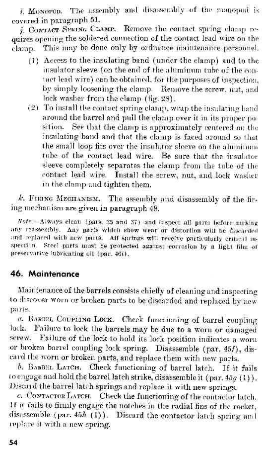 TM 9-297: 3.5-In Rocket Launcher, M20 and M20B1 8/50; Maintenance