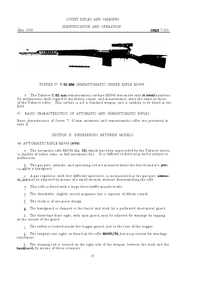 Tokarev Rifle and Carbines: Differences